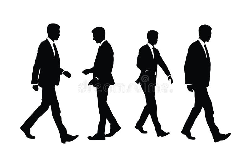 Anonymous Businessmen Set Vectors, Wearing Suits and Standing in ...