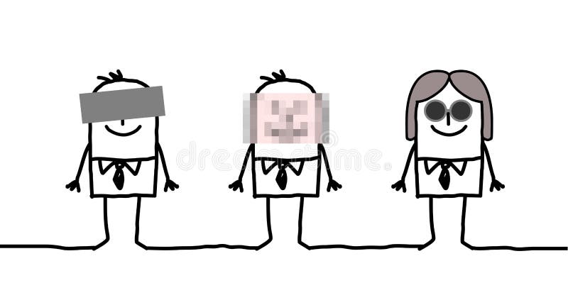 Anonymous cartoon stock vector. Illustration of black - 13278583