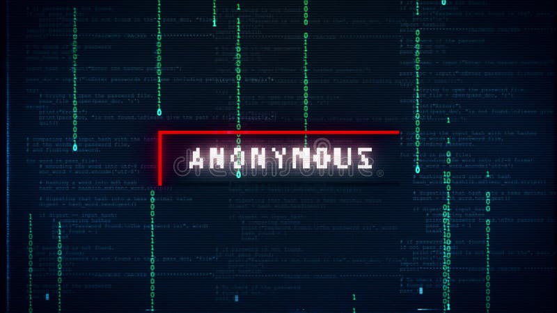 Anonymous Computer Hacking Warning Message with Glitch and Noise ...