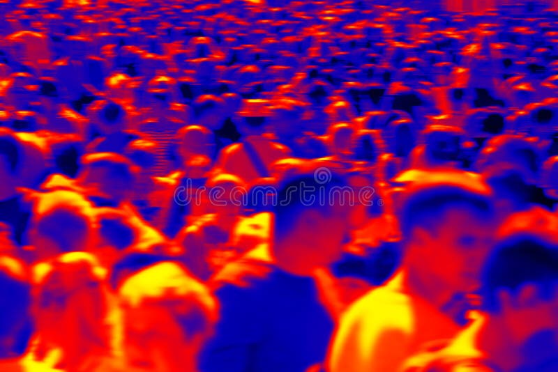 An anonymous crowd stock photo. Image of camera, kovid - 214905706