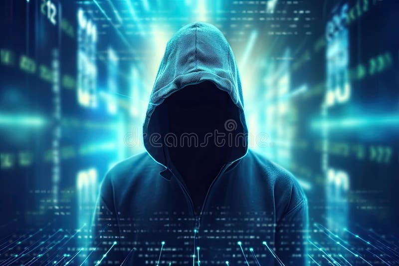 Anonymous Cute Hacker. Concept of Hacking Cybersecur Illustration. Ai ...