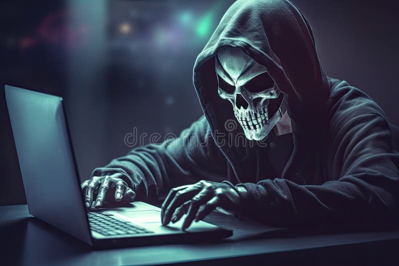 Anonymous Cute Hacker. Concept of Hacking Cybersecur Illustration. Ai ...