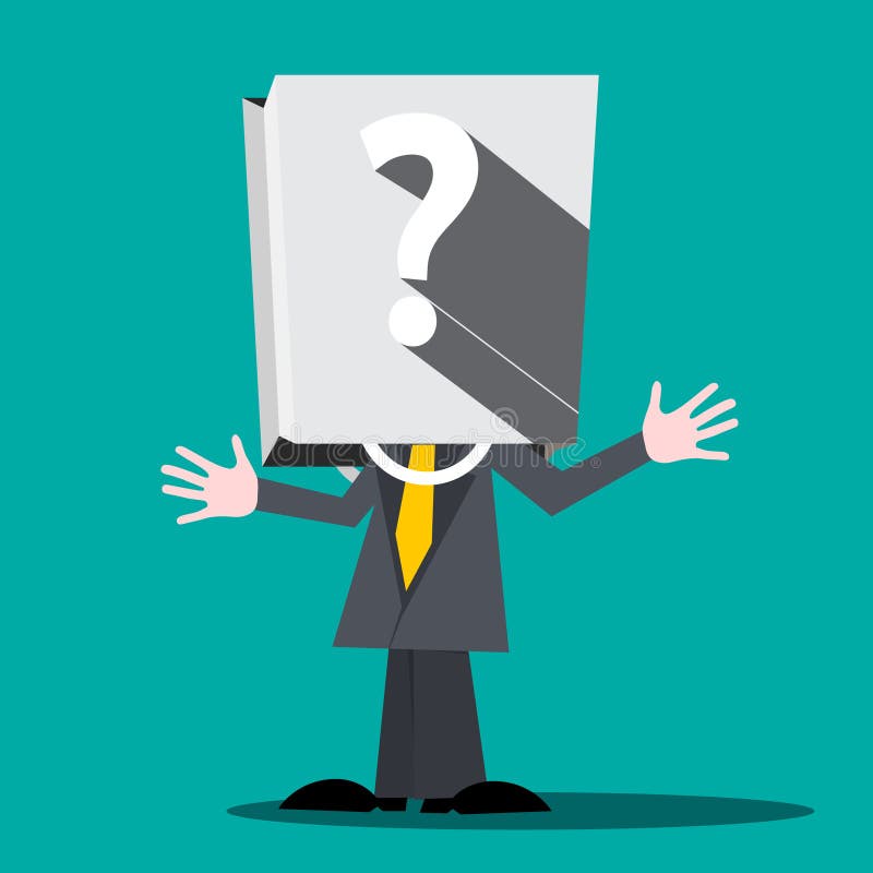 Anonymous Face Hidden Under Paper Box Stock Vector - Illustration of ...