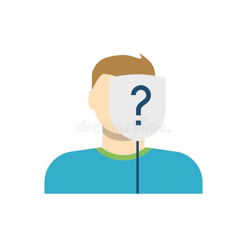 Anonymous Flat Icon stock vector. Illustration of avatar - 120409665