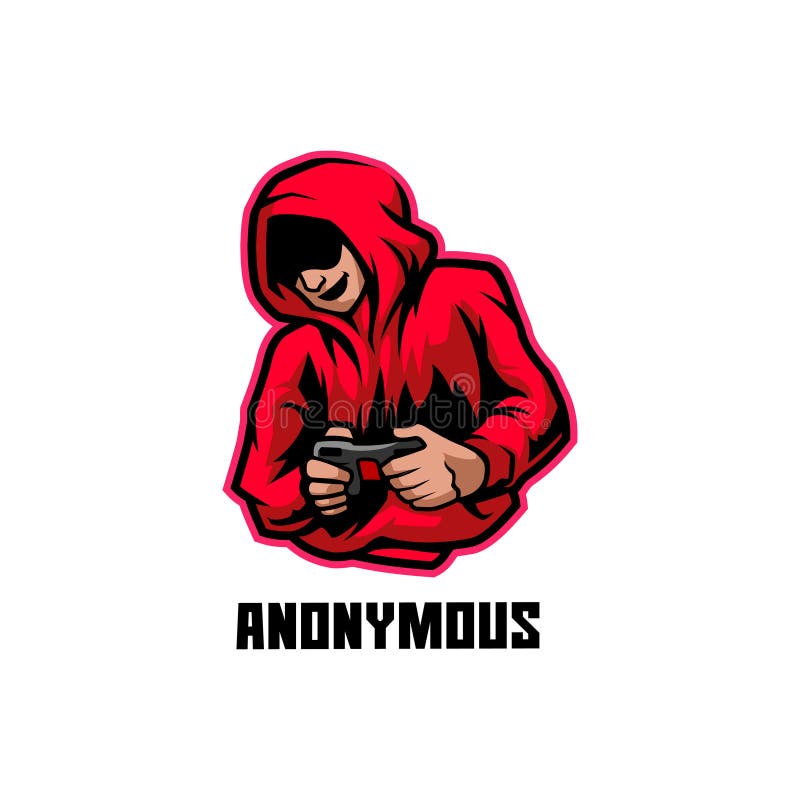 Anonymous Gamer Esport Mascot Logo Design Stock Vector - Illustration ...