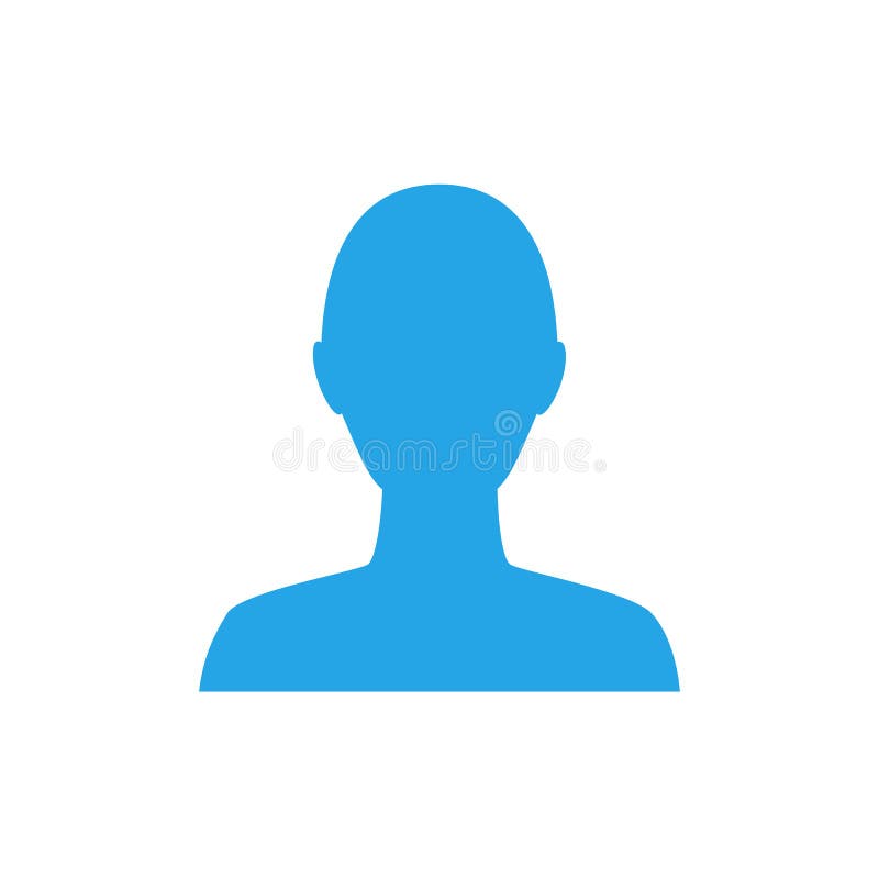 Gender Neutral Profile Avatar. Front View of an Anonymous Person Face ...