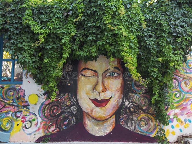 Winking Girl Woman Portrait People Emotions Concept Positive
