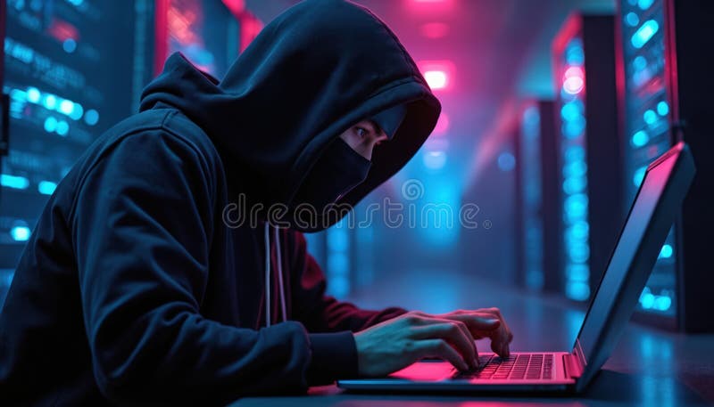 Crime Breaking Computer Security System Stock Illustrations – 535 Crime ...