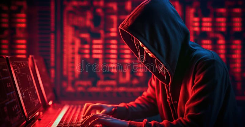 Anonymous Hacker. Concept of Dark Web, Cybercrime, Cyberattack Stock ...