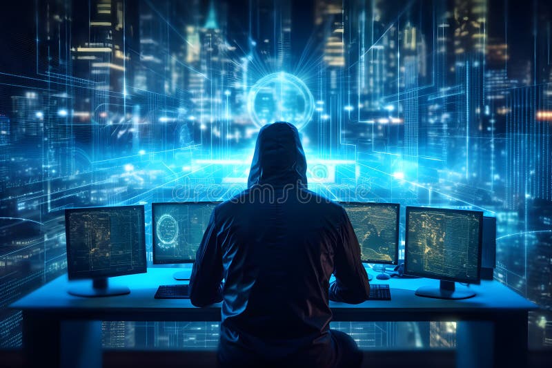 Anonymous Hacker. Concept of Dark Web, Cybercrime, Cyberattack, Etc. AI ...