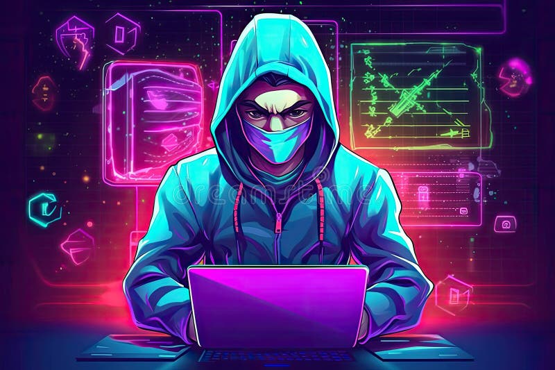 Anonymous Hacker Concept Of Hacking Cybersecurity Cybercrime Cyberattack Stock Illustration