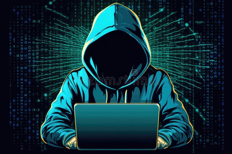 Anonymous Cute Hacker. Concept of Hacking Cybersecur Illustration. Ai Generative Stock ...
