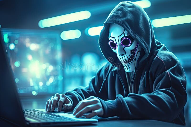 Anonymous Hacker Concept Of Hacking Cybersecurity Cybercrime Cyberattack Stock Illustration