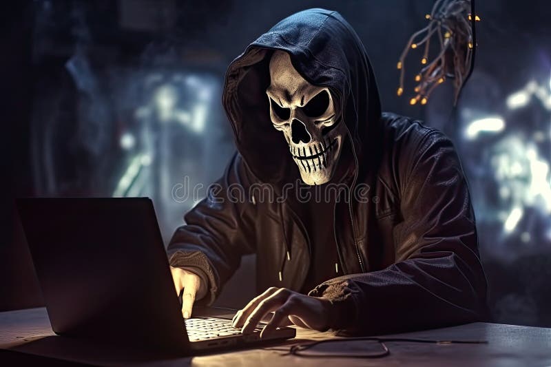 Anonymous Hacker. Concept of Hacking Cybersecurity, Cybercrime, Cyberattack Stock Illustration ...