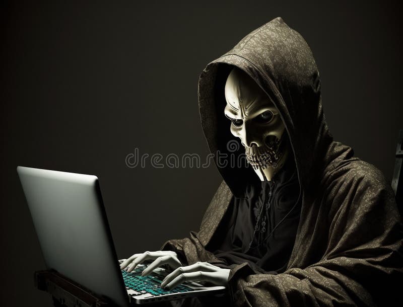 Anonymous Hacker with Crazy and Weird Fashion. Concept of Hacking ...