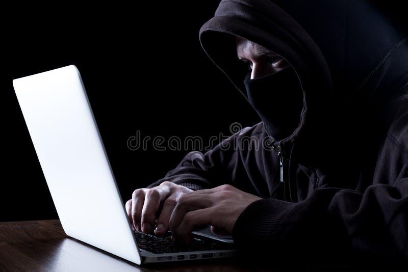 Anonymous Hacker in the Dark Stock Image - Image of attack, face: 93811589