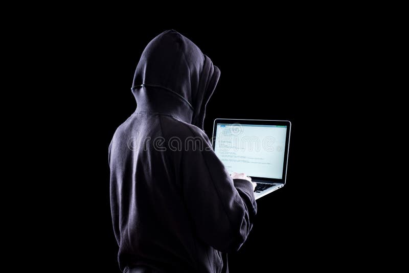 Anonymous Hacker in the Dark Stock Photo - Image of programmer, hacker ...
