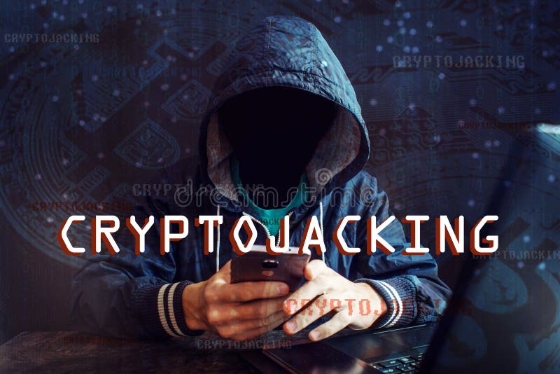 Anonymous Hacker Without A Face Is Trying To Steal Cryptocurrency Using A Computer Fraud And