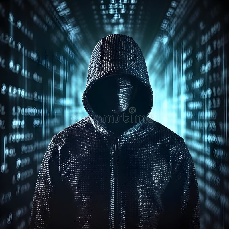 Anonymous Hacker. Concept of Cybercrime, Cyberattack, Dark Web. AI ...