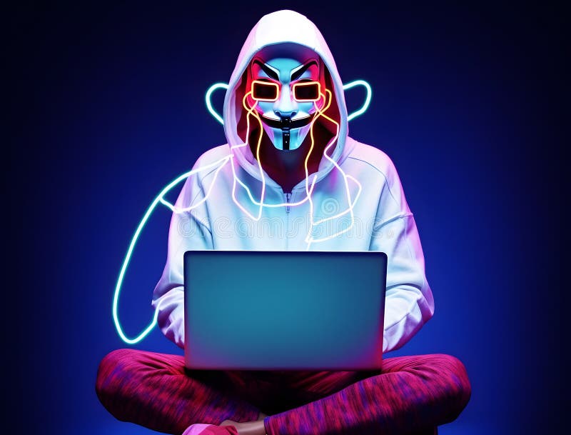 Hacker with Hoodie. Concept of Cybercrime, Cyberattack, Scammer, Etc ...
