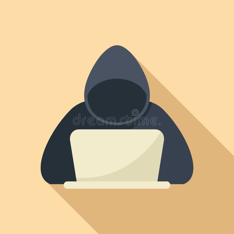 Anonymous Hacker Icon Flat Vector. Mark Had Person Stock Illustration ...