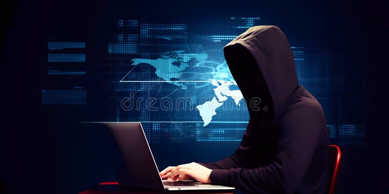 Anonymous Hacker with Laptop. Concept of Dark Web, Hacking ...