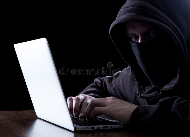 Anonymous Hacker in the Dark Stock Photo - Image of programmer, online ...