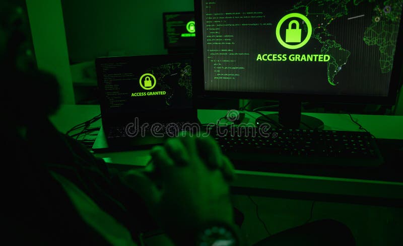 Crop Hands of Hacker Gaining Access To Database Stock Image - Image of ...