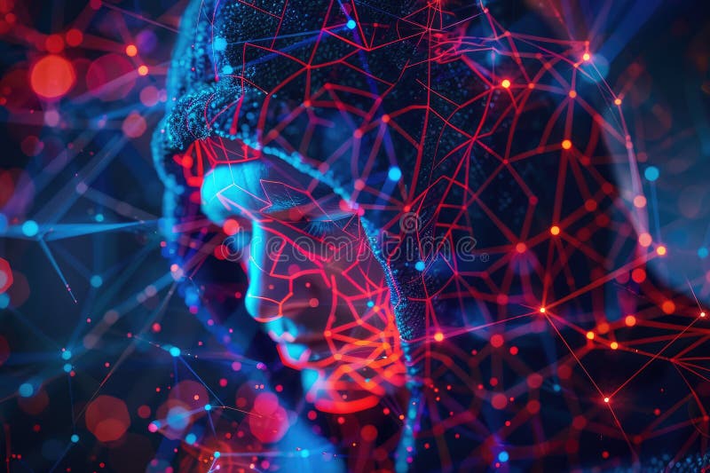 Anonymous Hacker, Surrounded by a Network of Glowing Data. Cybercrime ...