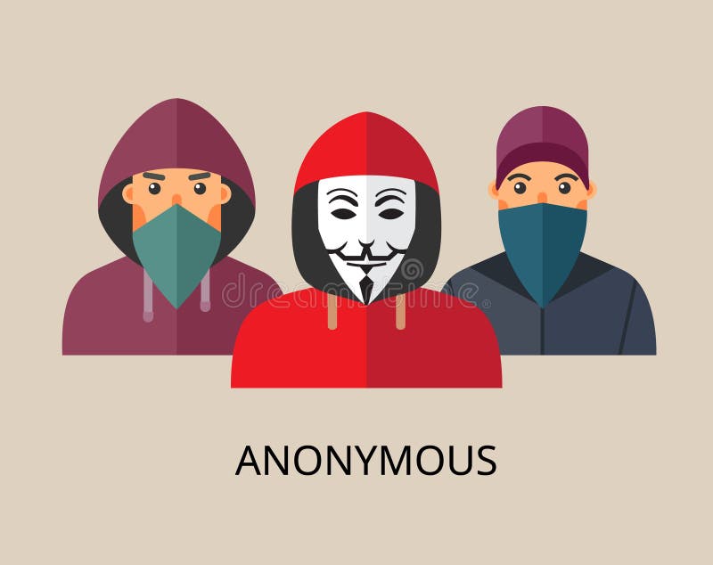 Anonymous hacker team stock vector. Illustration of information - 64580525