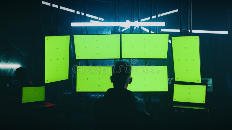 Anonymous Hacker Using Computers for Criminal Activities Stock Photo ...