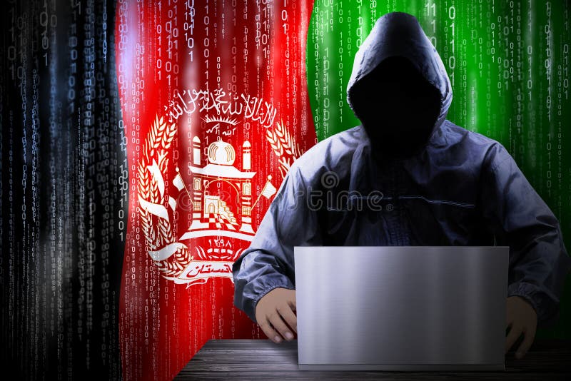 Anonymous Hooded Hacker, Flag of Afghanistan, Binary Code - Cyber ...