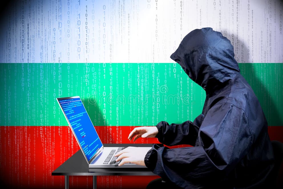 Anonymous Hooded Hacker, Flag of Bulgaria, Binary Code - Cyber Attack ...