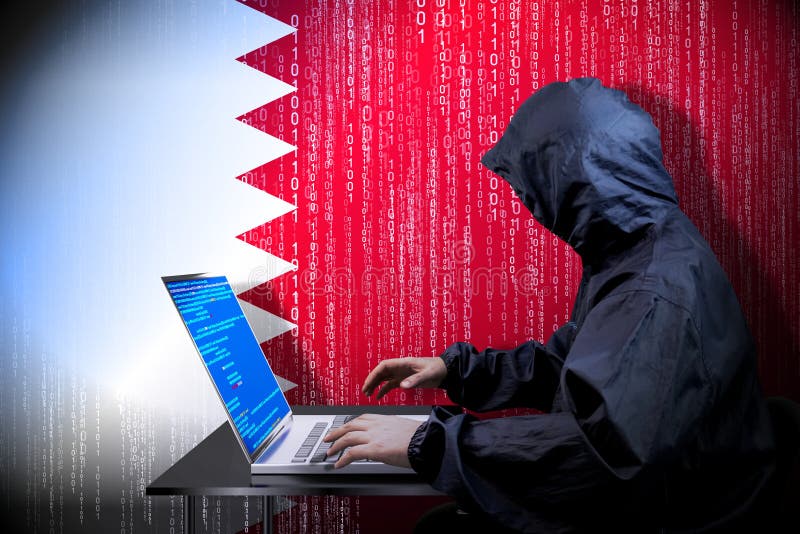 Anonymous Hooded Hacker, Flag of Qatar, Binary Code - Cyber Attack ...