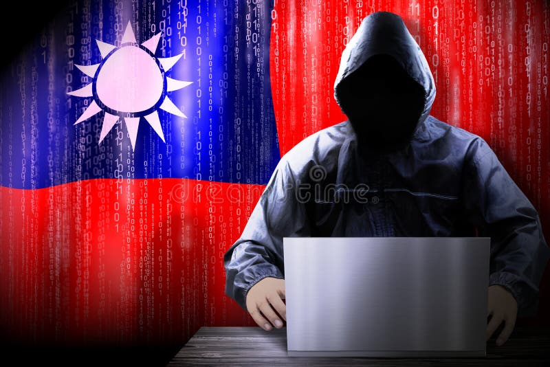 Anonymous Hooded Hacker, Flag of Taiwan, Binary Code - Cyber Attack ...