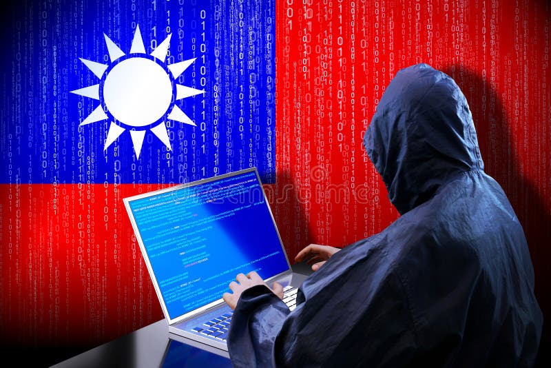 Anonymous Hooded Hacker, Flag of Taiwan, Binary Code - Cyber Attack ...