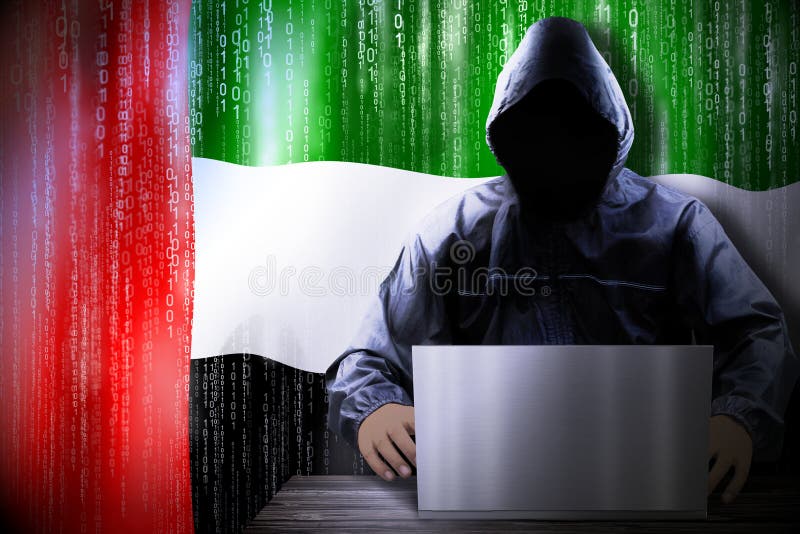 Anonymous Hooded Hacker, Flag of United Arab Emirates, Binary Code ...
