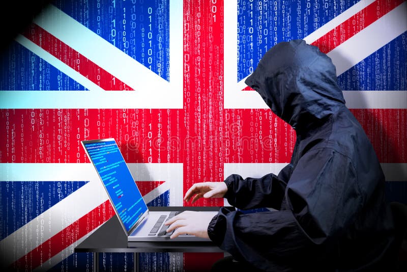 Anonymous Hooded Hacker, Flag of United Kingdom, Binary Code - Cyber ...