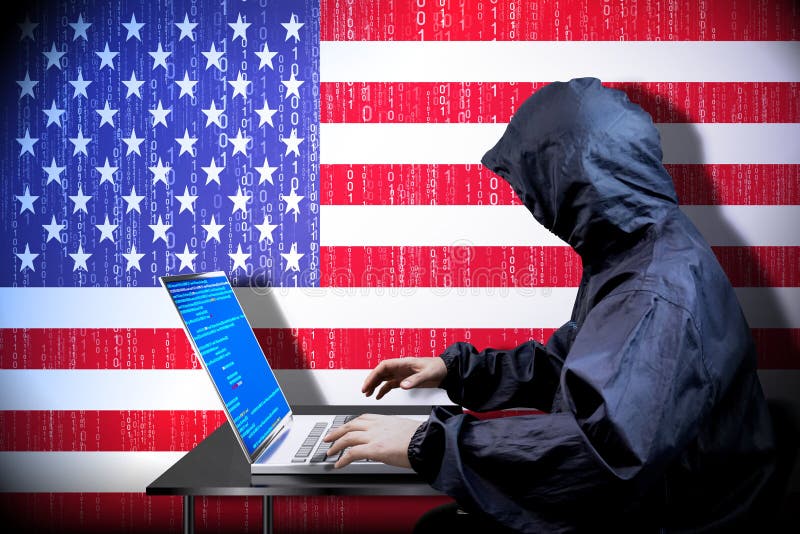 Anonymous Hooded Hacker, Flag of United States of America, Binary Code ...