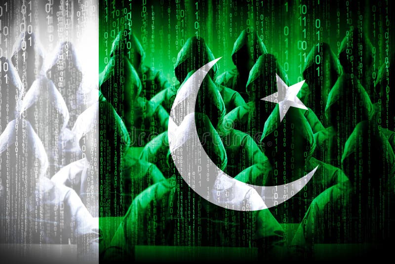 Anonymous Hooded Hackers, Flag of Pakistan, Binary Code - Cyber Attack ...