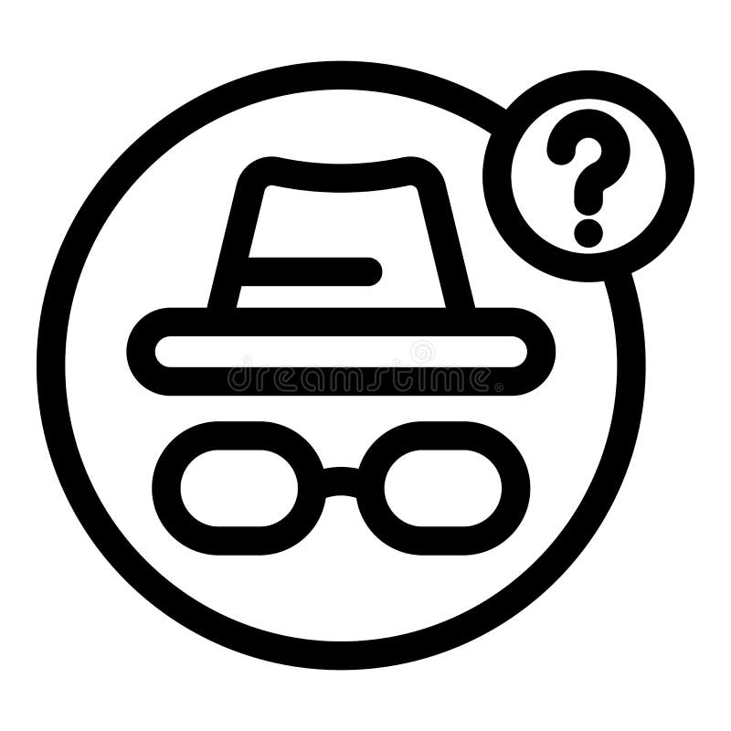 Anonymous Icon, Outline Style Stock Vector - Illustration of female ...