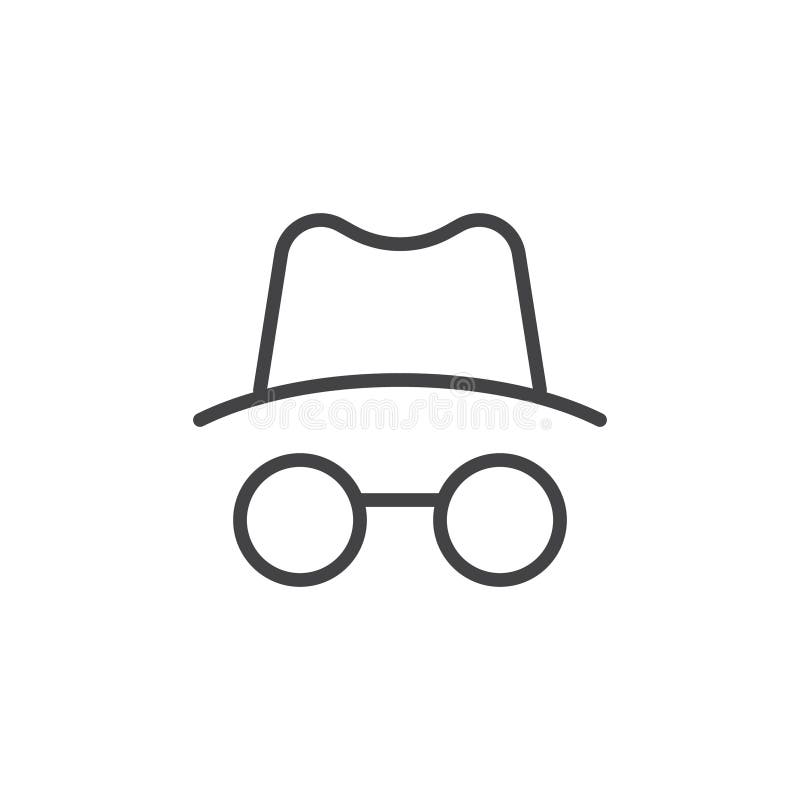Anonymous Icon Thin Outline Art Symbol Stock Vector - Illustration of ...