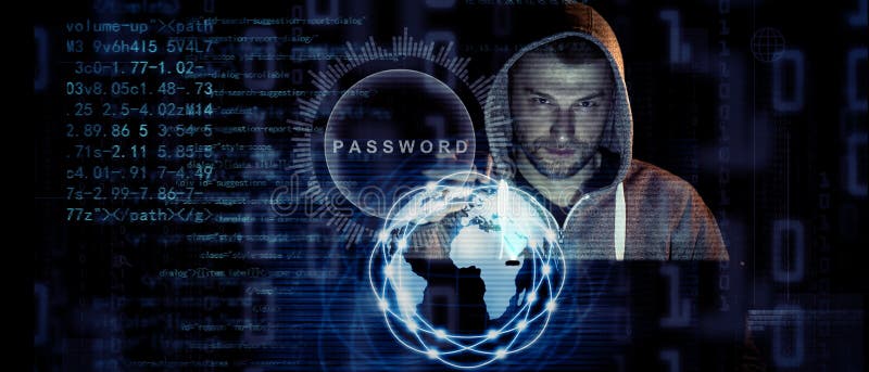 Anonymous Internet Hacker in Front of Computer. Web Crime Concept Stock ...