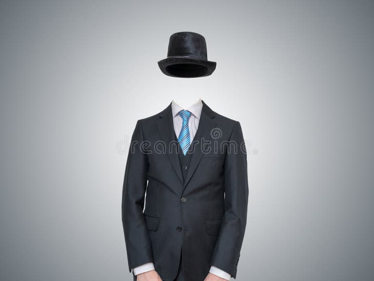 Anonymous or Invisible Man in Suit Stock Image - Image of bowler, human ...