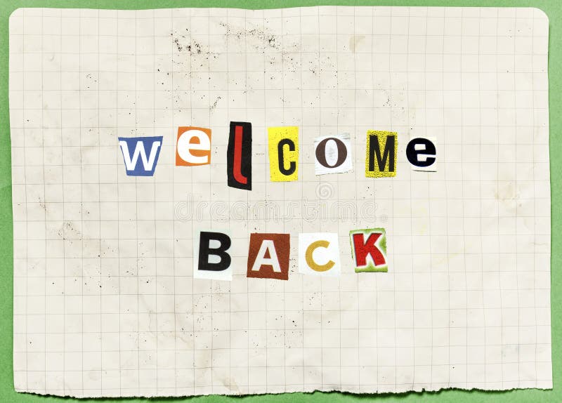 Anonymous Letter Welcome Back Stock Photo - Image of death, ominous ...