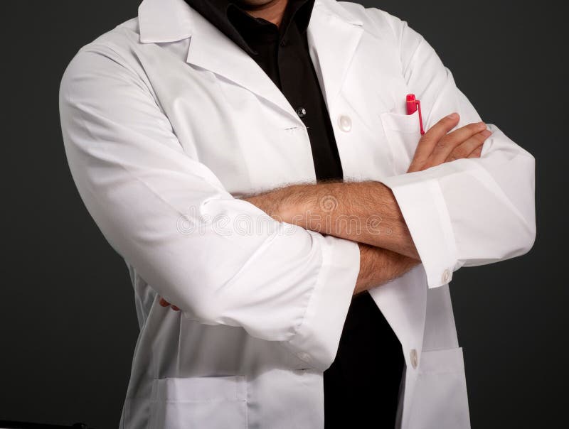 Anonymous man in lab coat stock image. Image of nurse - 148259451