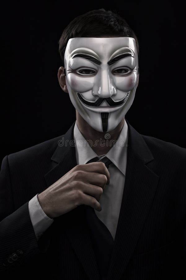 Anonymous Man Wearing a Mask Editorial Photography - Image of black ...