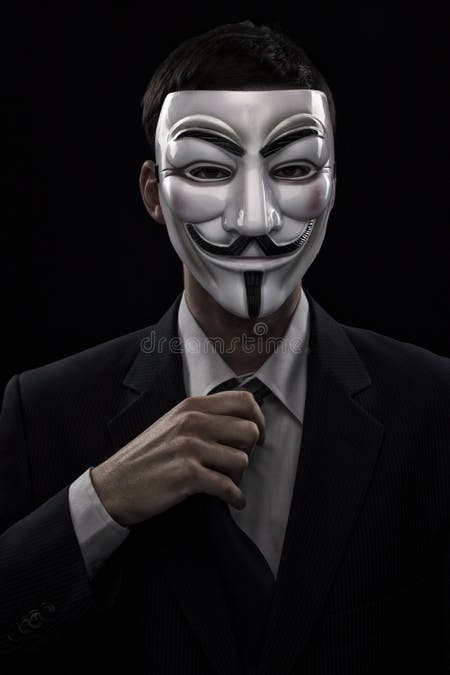 Anonymous Man Wearing a Mask Editorial Photography - Image of black ...