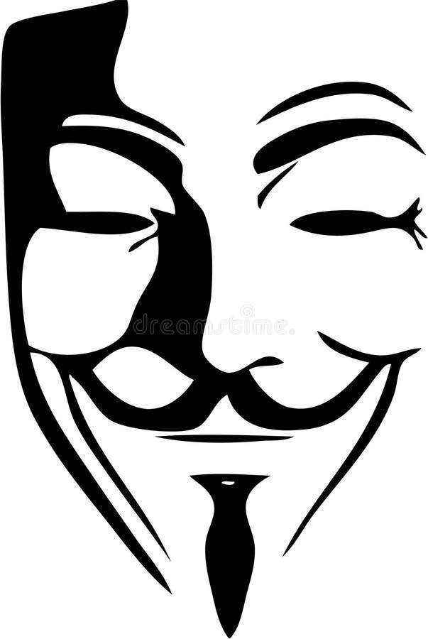 Anonymous Mask Illustration Editorial Stock Image - Illustration of ...