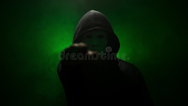 Anonymous in Mask Makes an Announcement. Stock Footage - Video of ...